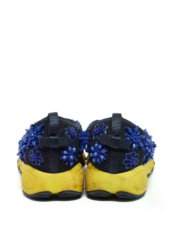 Dior Flower-embellished Sneakers - Black