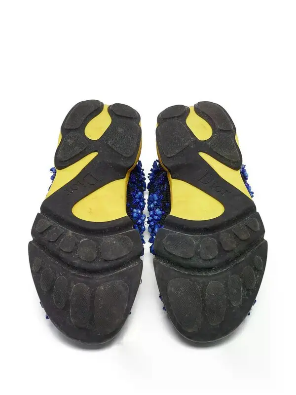 Dior Flower-embellished Sneakers - Black