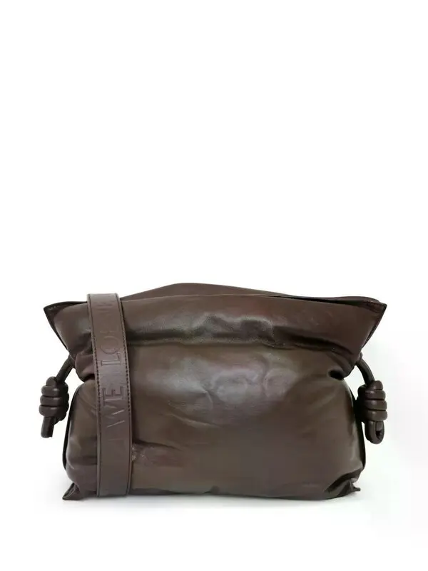 Loewe Flamenco Leather Clutch Bag - Brown