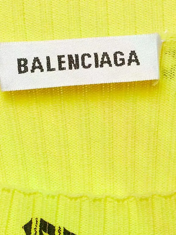 Balenciaga Ribbed Logo Top