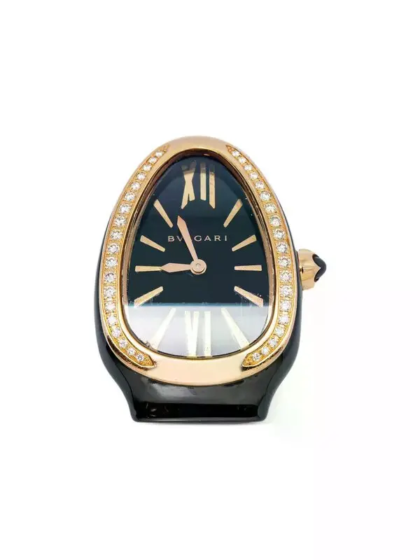 BVLGARI 18k Rose Gold Serpenti Diamond 35mm - Black