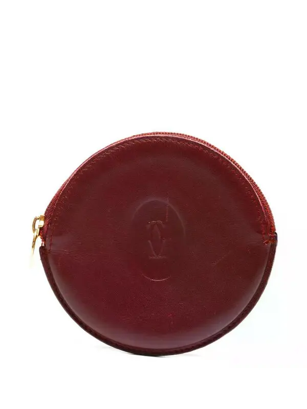 CARTIER 1990-2000s Leather Coin Case - Red