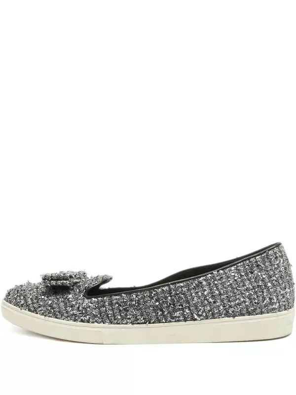 FERRAGAMO Bow-detailing Sneakers - Metallic