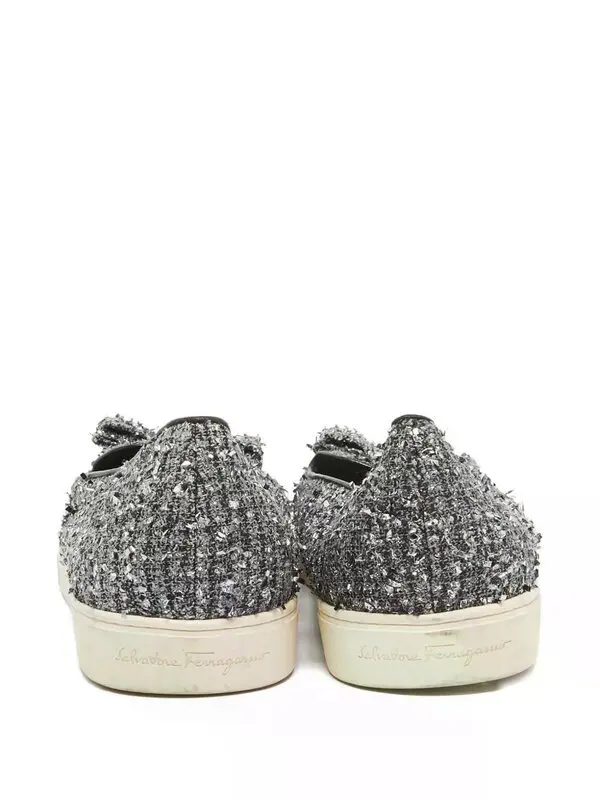 FERRAGAMO Bow-detailing Sneakers - Metallic