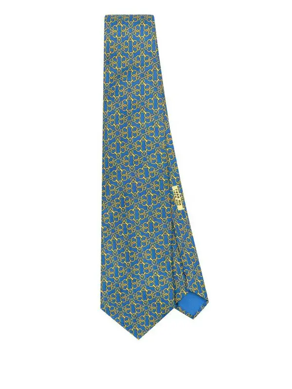 Hermès 2010s Silk Tie - Blue