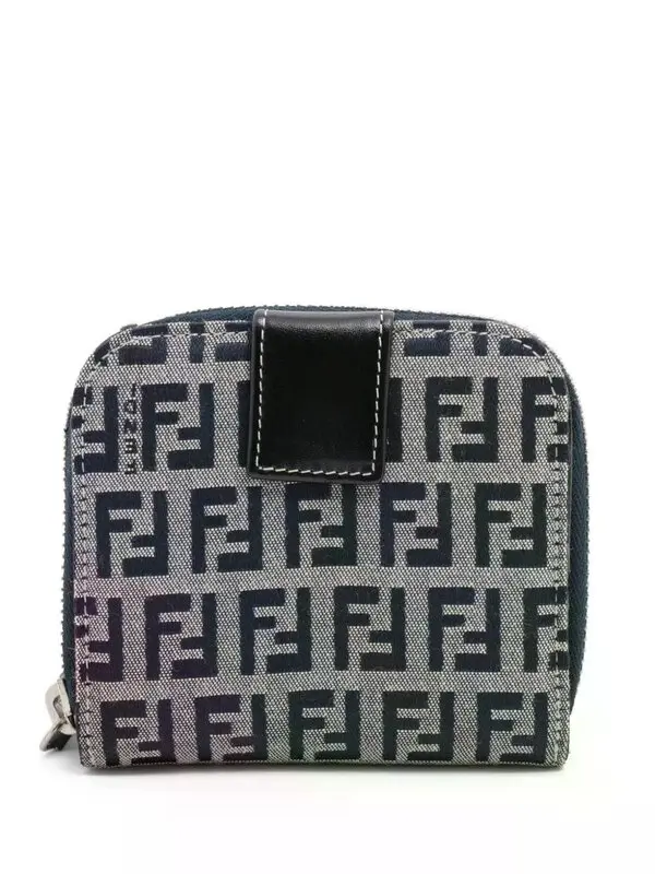 Fendi 1990-2000 Zucchino Wallet - Blue