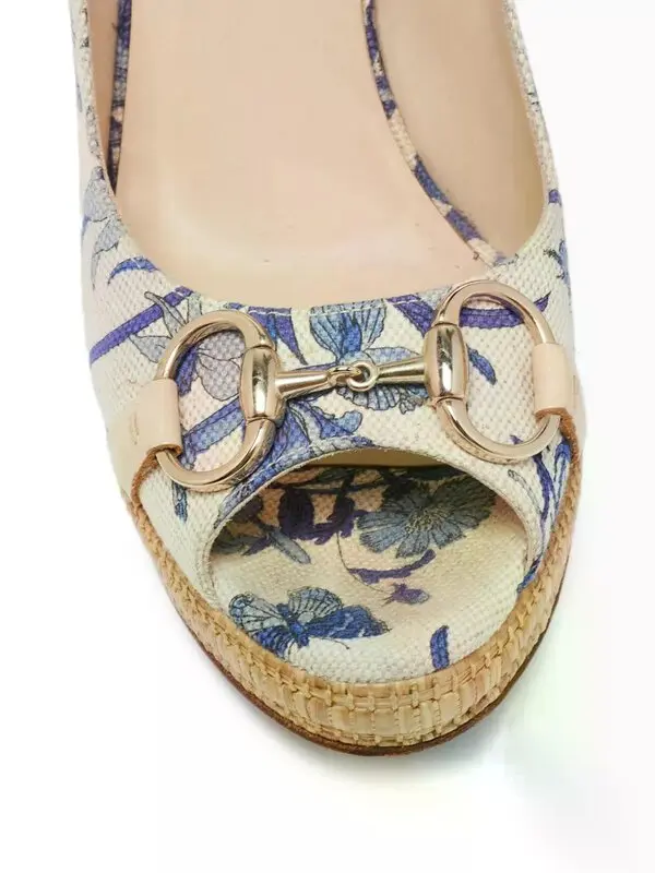 Gucci 80mm Floral-print Platform Pumps