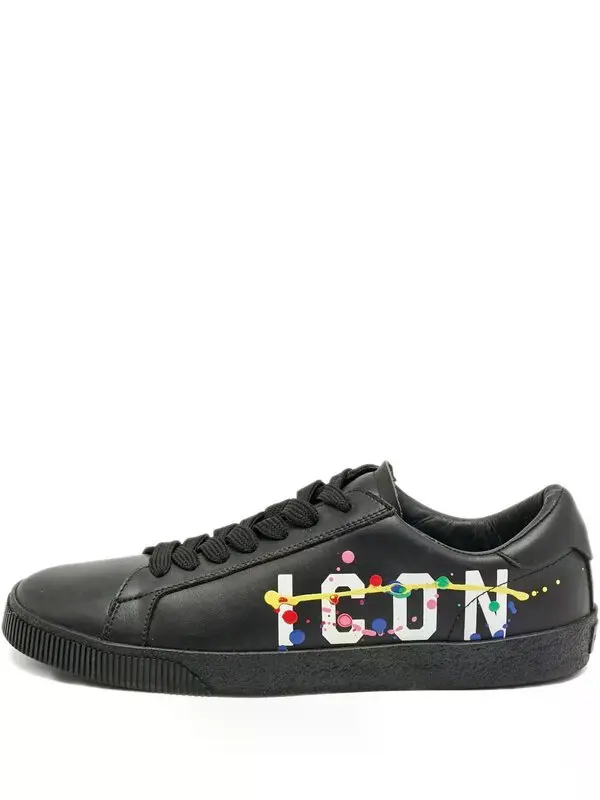 Dsquared2 Logo-print Leather Sneakers