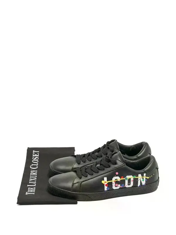 Dsquared2 Logo-print Leather Sneakers