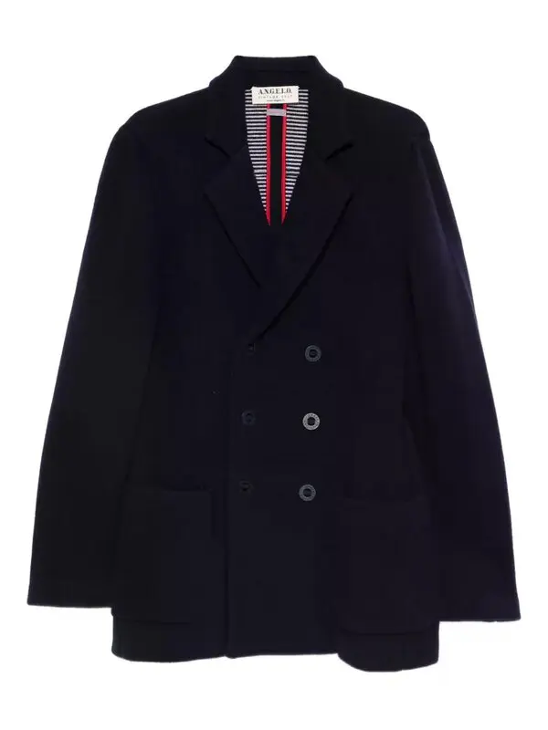 A.N.G.E.L.O. VINTAGE CULT 2000s Wool Double-breasted Blazer - Blue