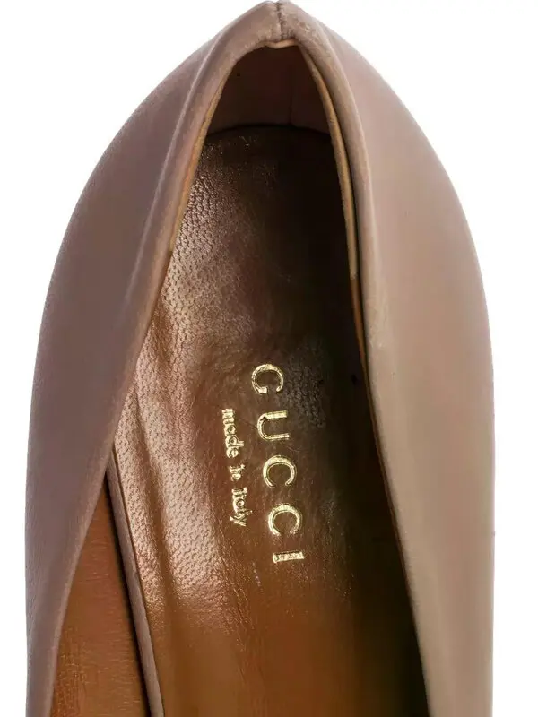 Gucci 125mm Leather Peep-toe Pumps