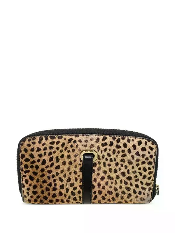 JIMMY CHOO Leopard-print Zip Wallet