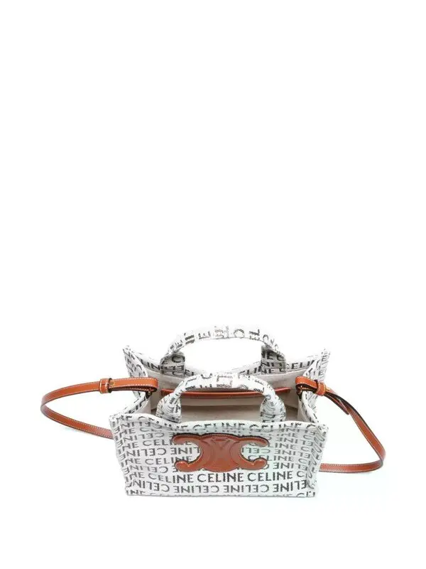 Celine Cabas Thais Tote Bag - White