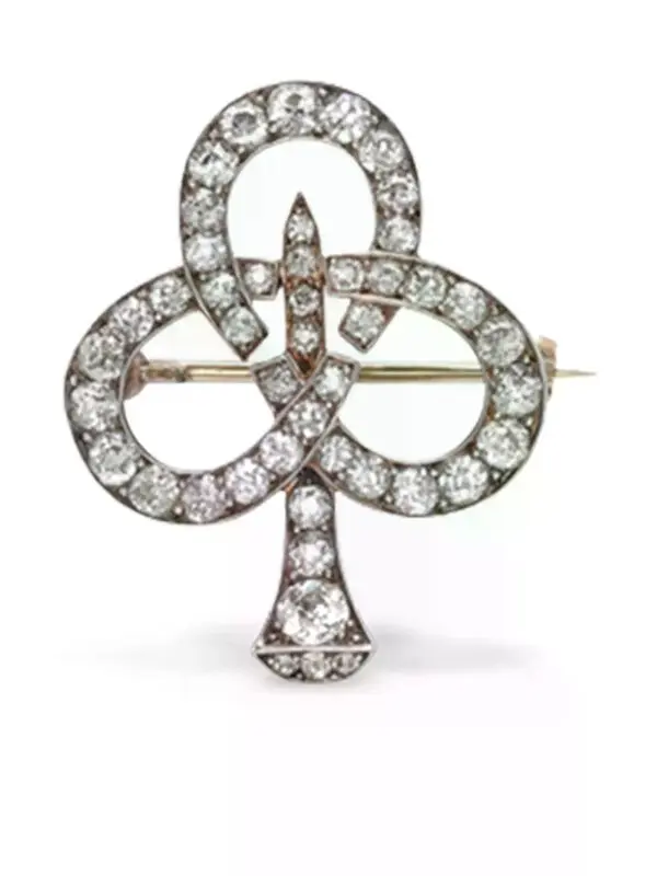 PRAGNELL 15kt Yellow Gold And Diamond Brooch - Silver