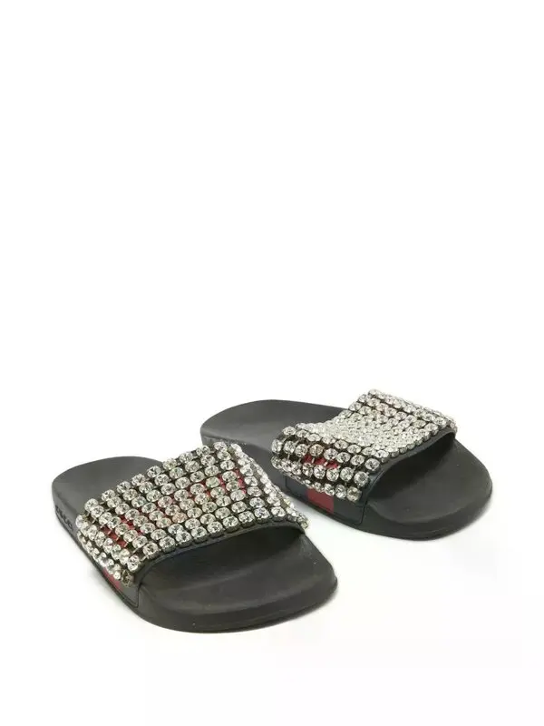 Gucci Rhinestone-embellished Leather Sandals