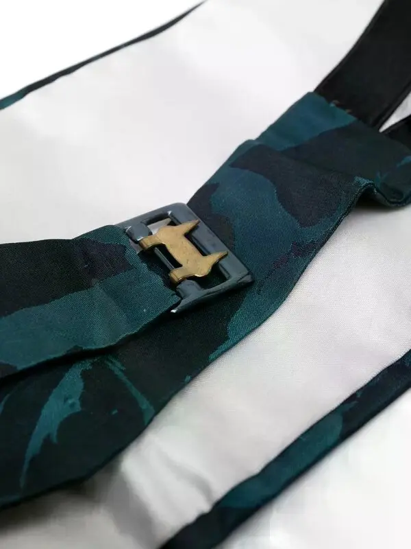 Saint Laurent Pre-owned 1990s Abstract Print Silk Smoking Belt