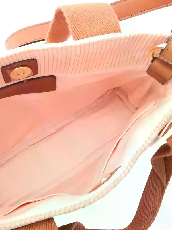 Chloé Corduroy And Leather Shoulder Bag - Pink