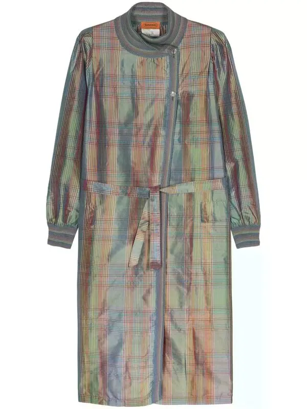 Missoni 1970s Plaid-check Silk Coat