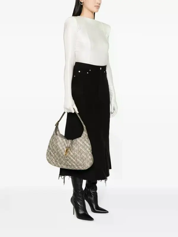Gucci The Hacker Project Gg Supreme Jackie 1961 Tote Bag - Neutrals