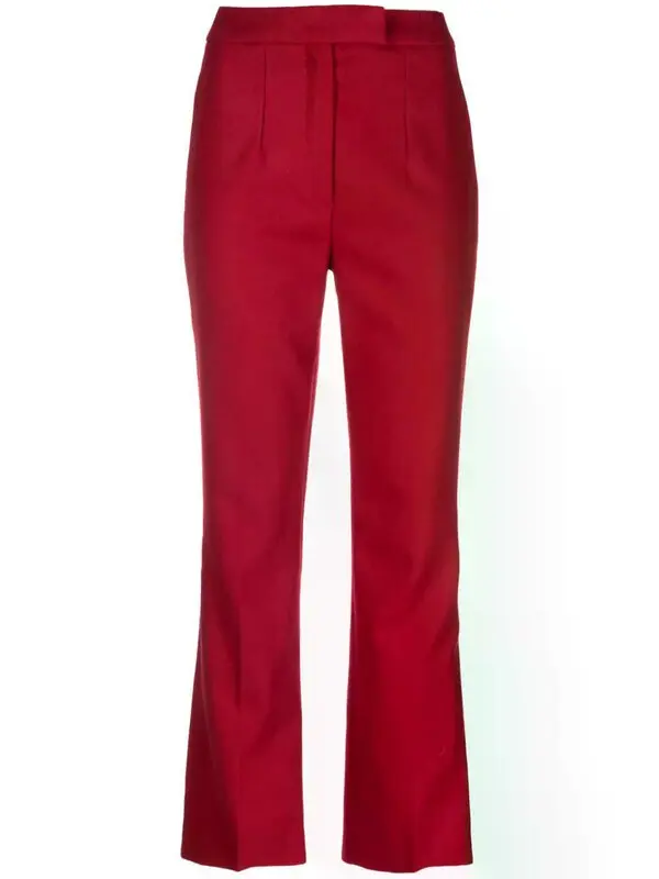 John Galliano 1990s Straight-leg Wool Trousers - Red