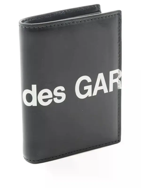 Comme Des Garçons 2020s Logo Bifold Leather Wallet - Black