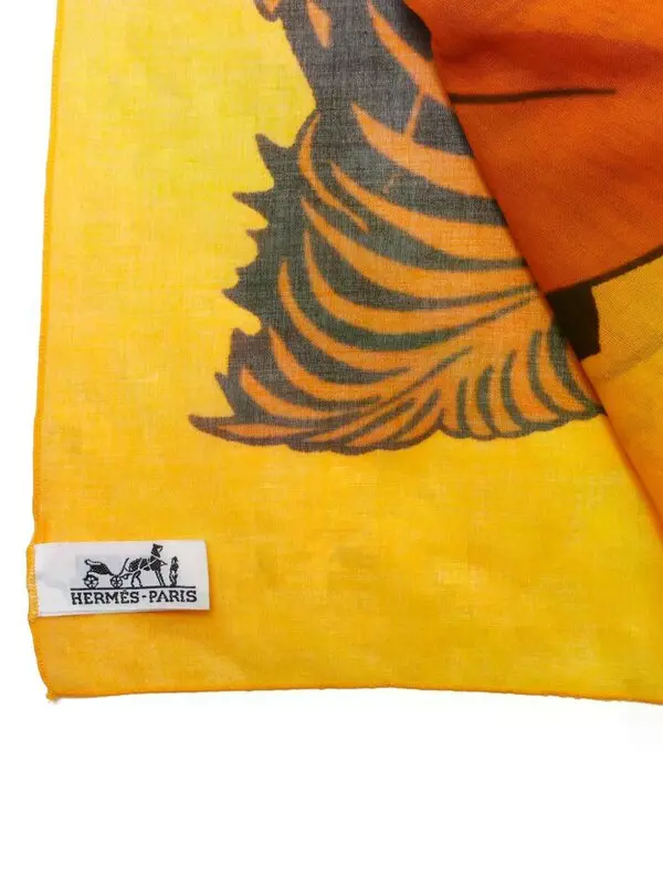 Hermès 1990s Tiger-print Scarf