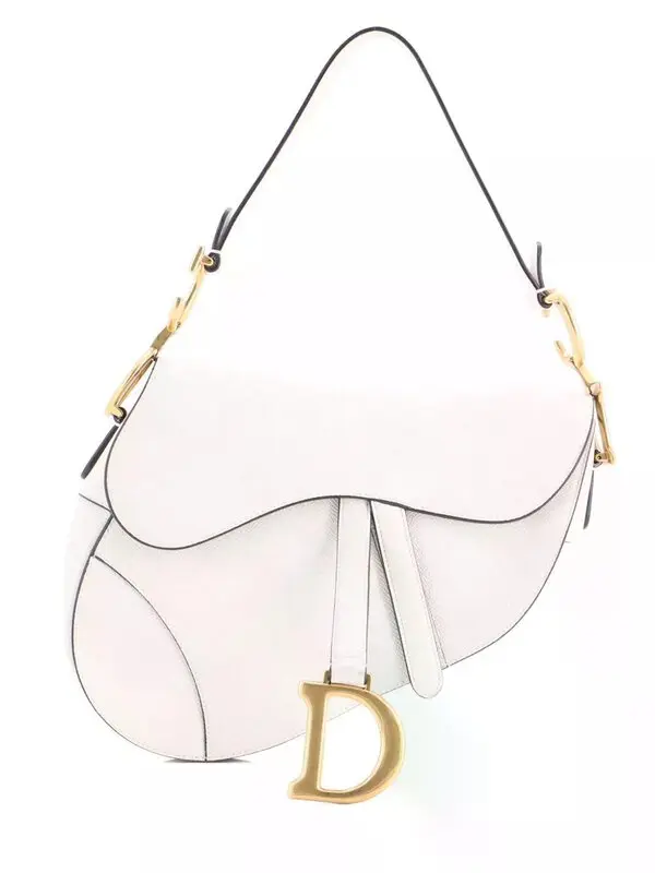Dior Saddle Handbag Leather Shoulder Bag - Neutrals