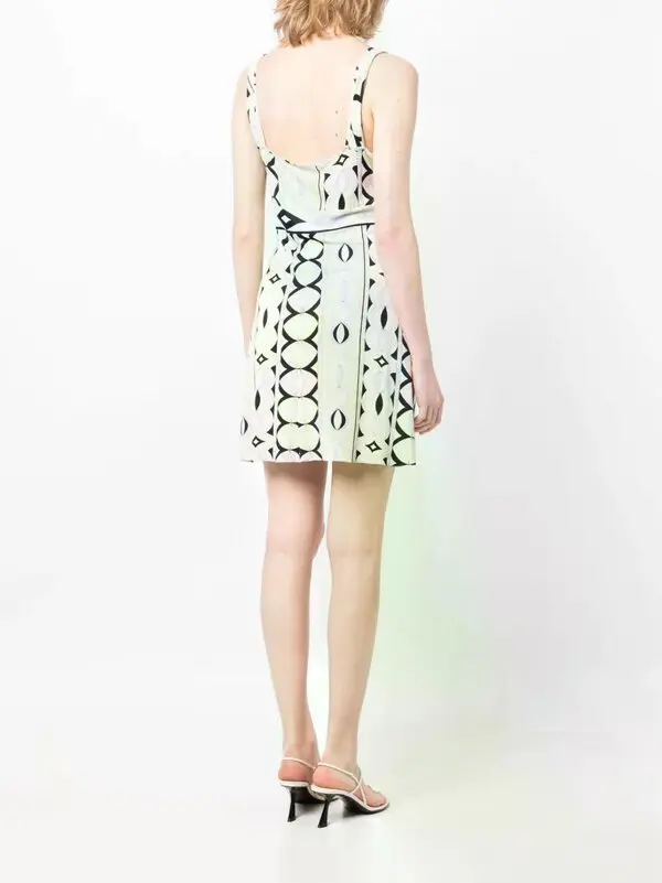 Emilio Pucci Geometric-pattern Belted Mini Dress