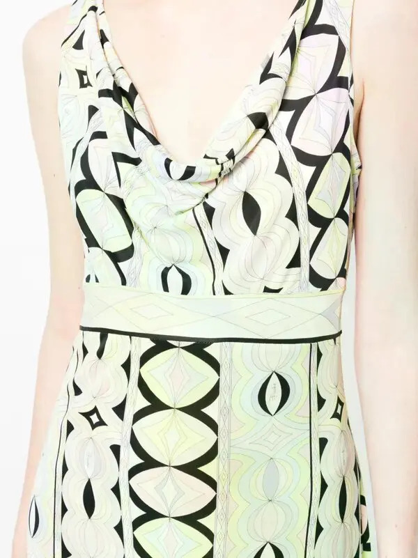 Emilio Pucci Geometric-pattern Belted Mini Dress