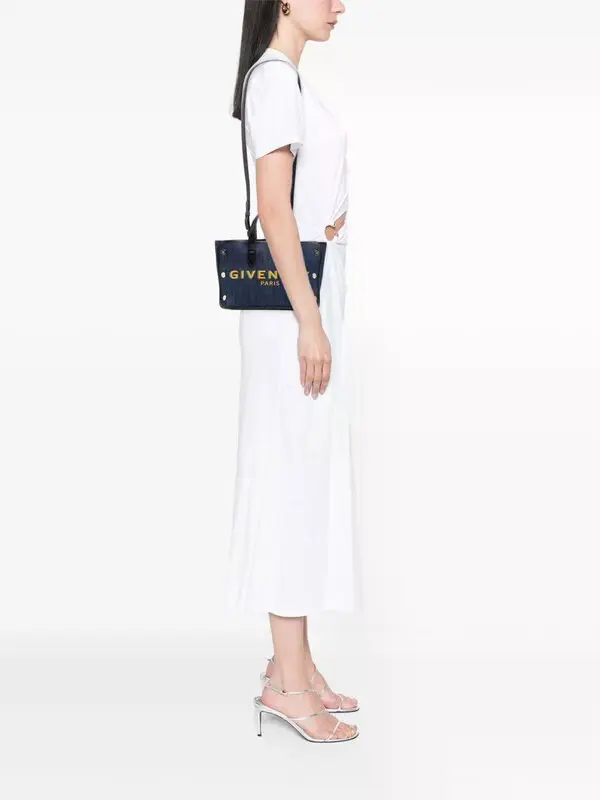 Givenchy 2020 Mini Denim Bond Shopper Tote Satchel