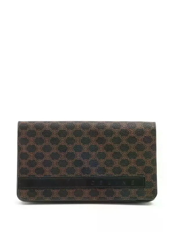 Celine Macadam Leather Wallet - Brown