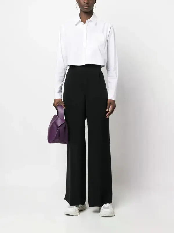 Giorgio Armani 1990s Wide-leg Silk Trousers