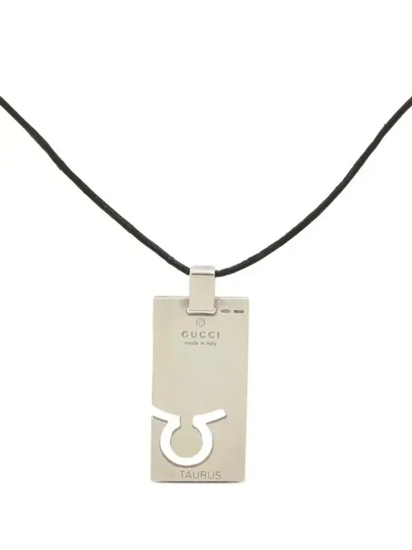 Gucci 2000s Taurus-pendant Necklace - Silver