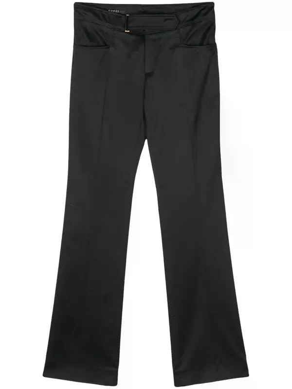 Gucci 2000s Buckle-detail Trousers