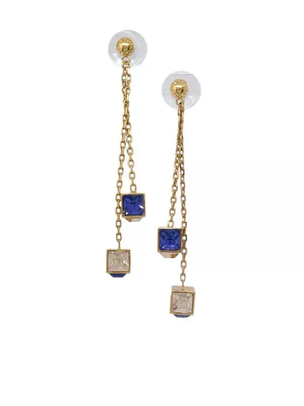 LOUIS VUITTON 2013 Gamble Dangle Earrings - Gold