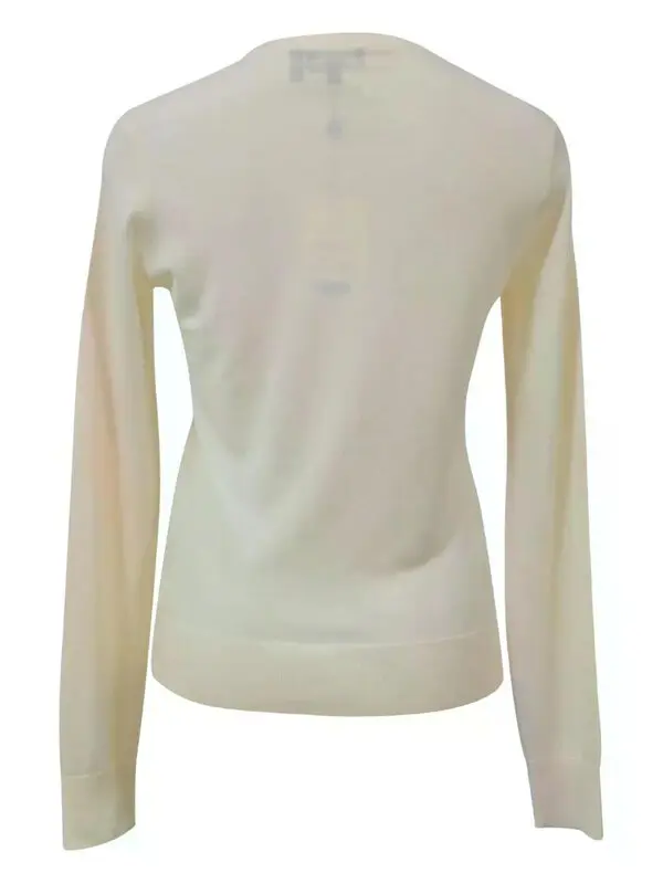 Theory Crew-neck Ribbed-trim Sweater - Neutrals
