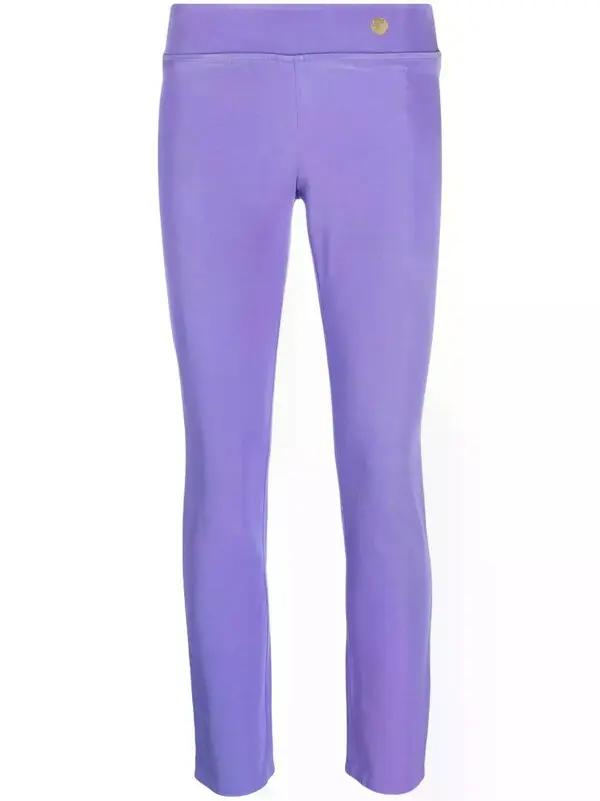 Versace 2000s Logo-plaque High-waisted Leggings - Purple
