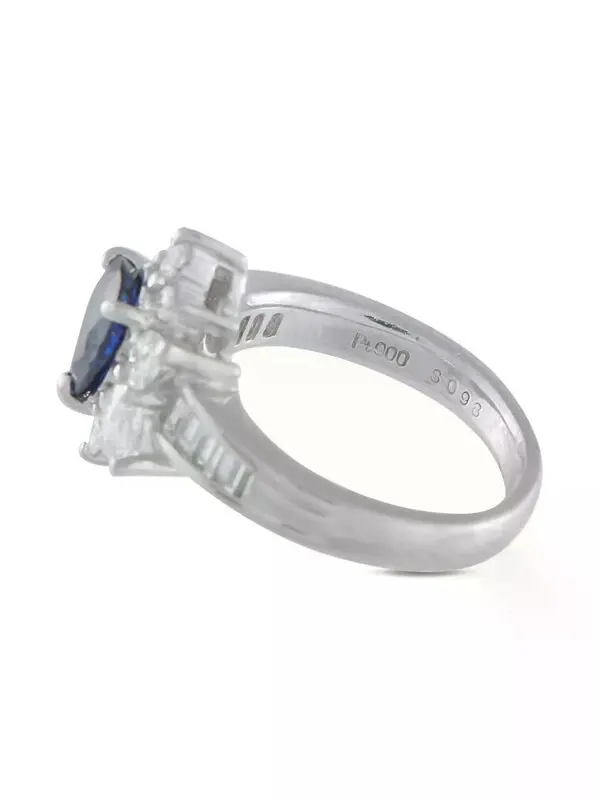 LB EXCLUSIVE Platinum Diamond And Sapphire Ring