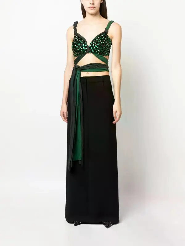 Dolce & Gabbana 1990s Gemstone-embellished Crop Top