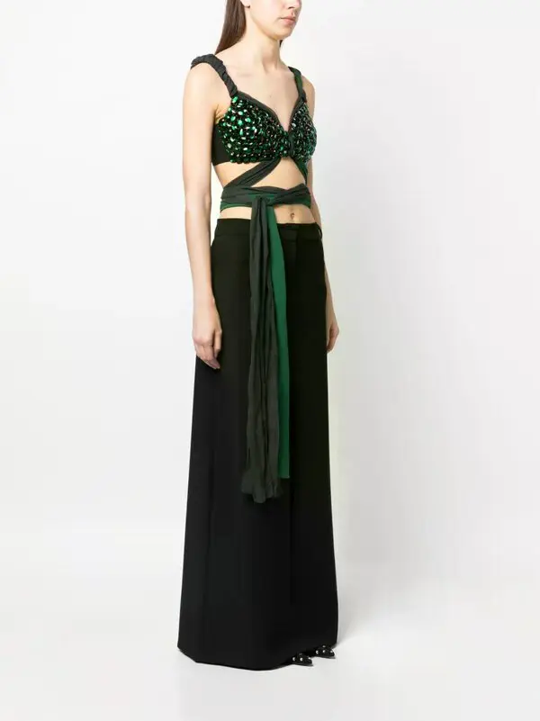 Dolce & Gabbana 1990s Gemstone-embellished Crop Top