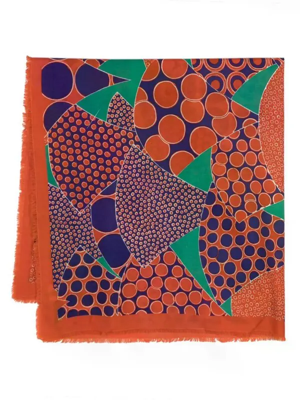 Missoni 1980s Geometric-print Scarf - Orange