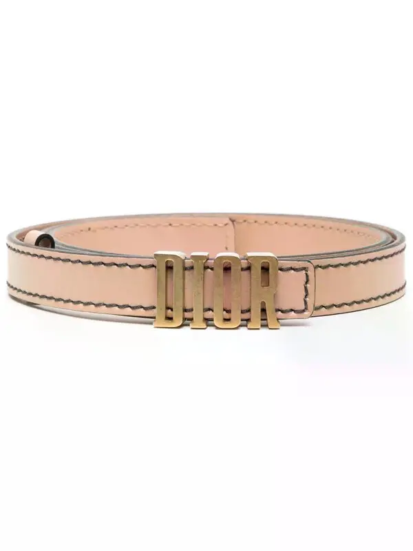 Dior Pre-owned 3d Logo Buckle Leather Belt - Pink