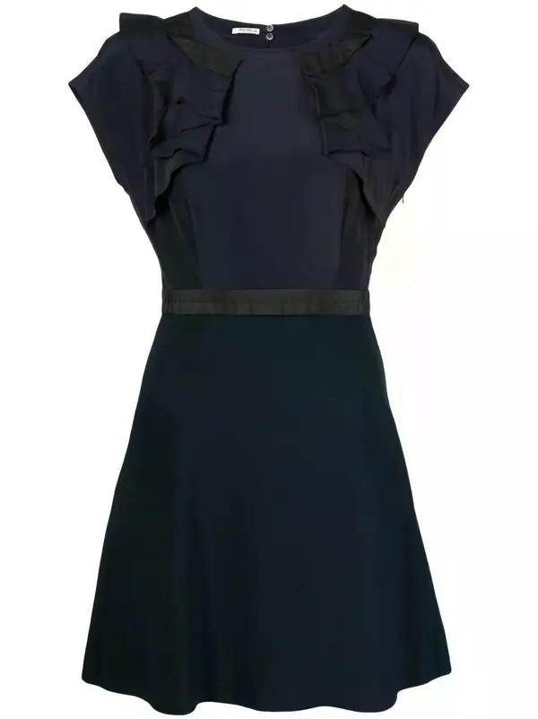 Miu Miu A-line Dress With Ruffle Detailing