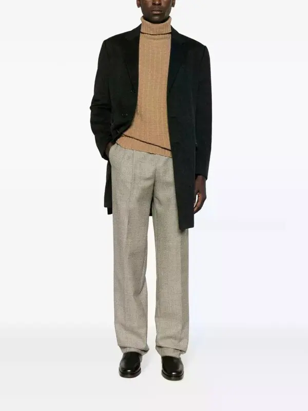 A.N.G.E.L.O. VINTAGE CULT 1990s Single-breasted Wool-cashmere Coat - Grey