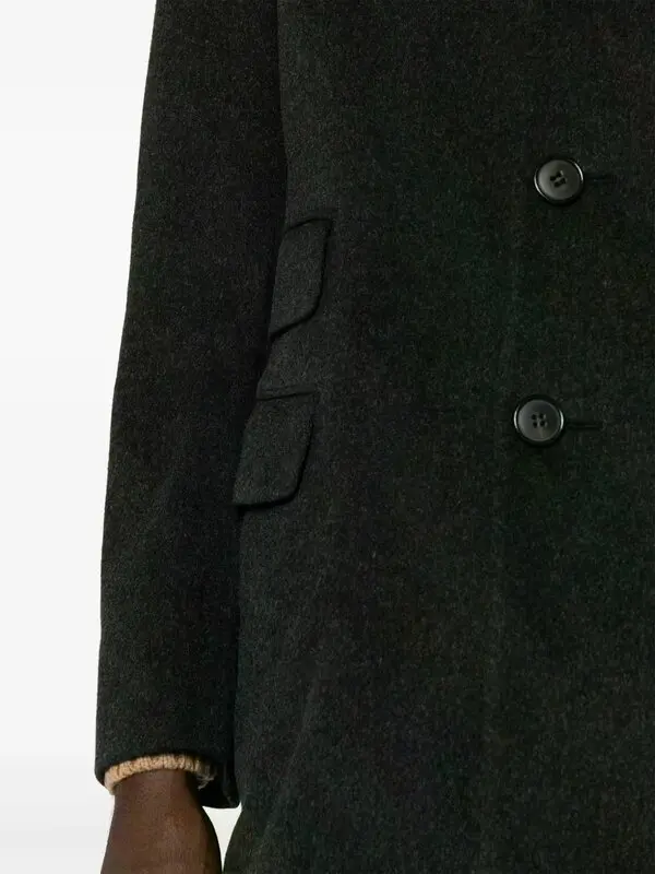 A.N.G.E.L.O. VINTAGE CULT 1990s Single-breasted Wool-cashmere Coat - Grey