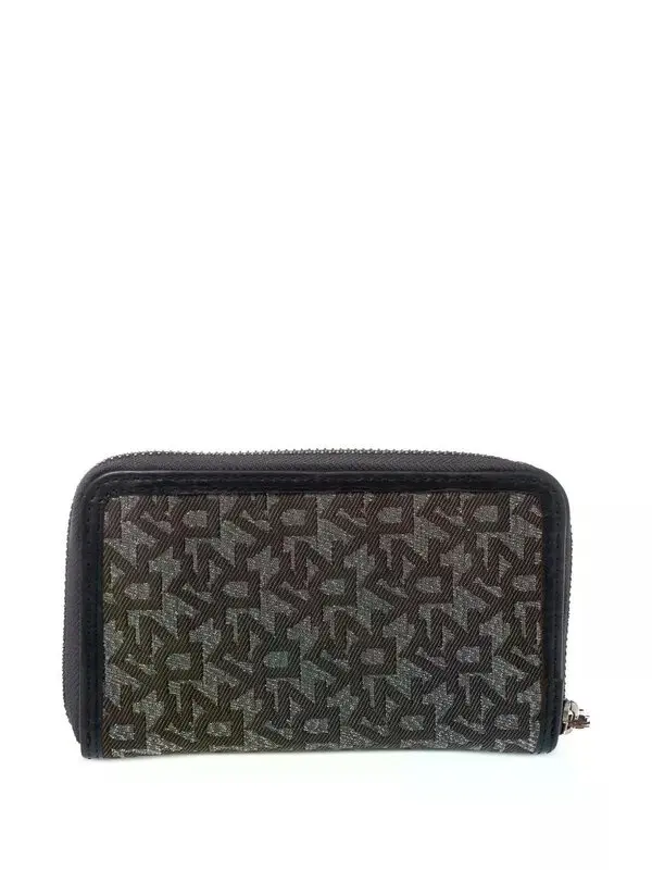 Dkny Monogram-canvas Zip Wallet