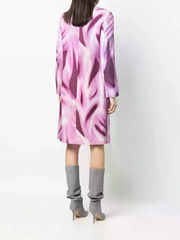 Versace 1990s Printed Round-neck Coat