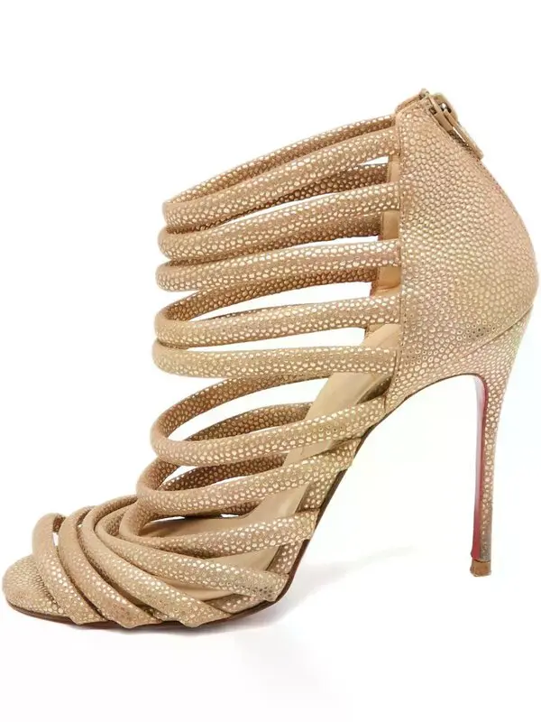 CHRISTIAN LOUBOUTIN 105mm Textured Strappy Sandals
