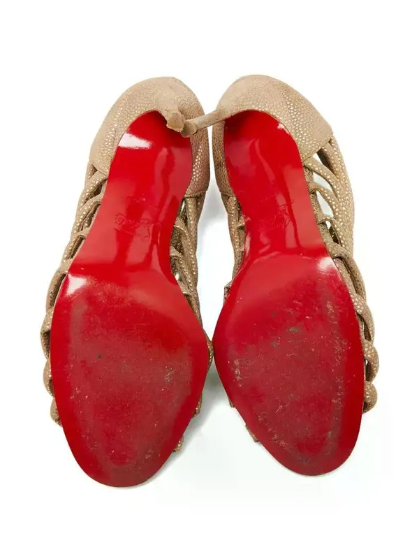 CHRISTIAN LOUBOUTIN 105mm Textured Strappy Sandals