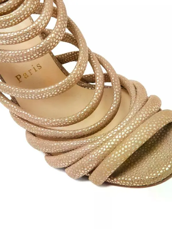 CHRISTIAN LOUBOUTIN 105mm Textured Strappy Sandals